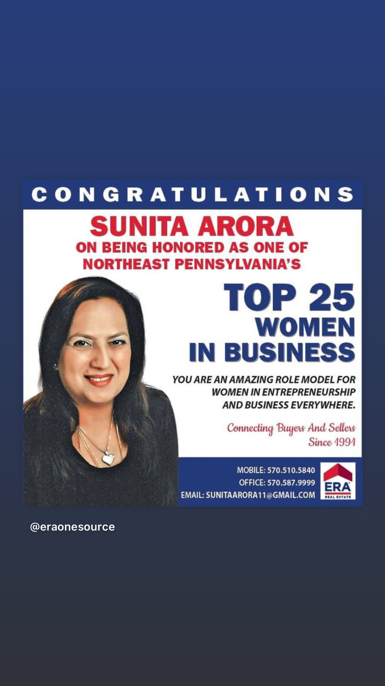 Sunita Arora - ERA One Source Realty | Crexi